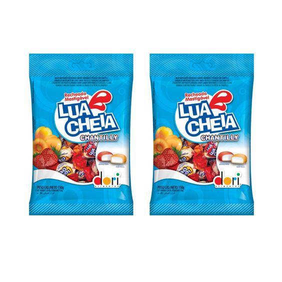 Bala Mastigável Lua Cheia Com Recheio de Frutas e Chantilly - Dori ...