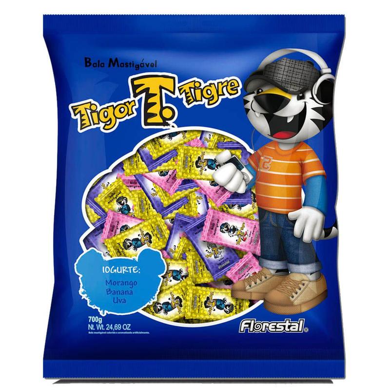 Bala Mastigável Sortida Tigor T.Tigre 700g - Florestal - Balas ...