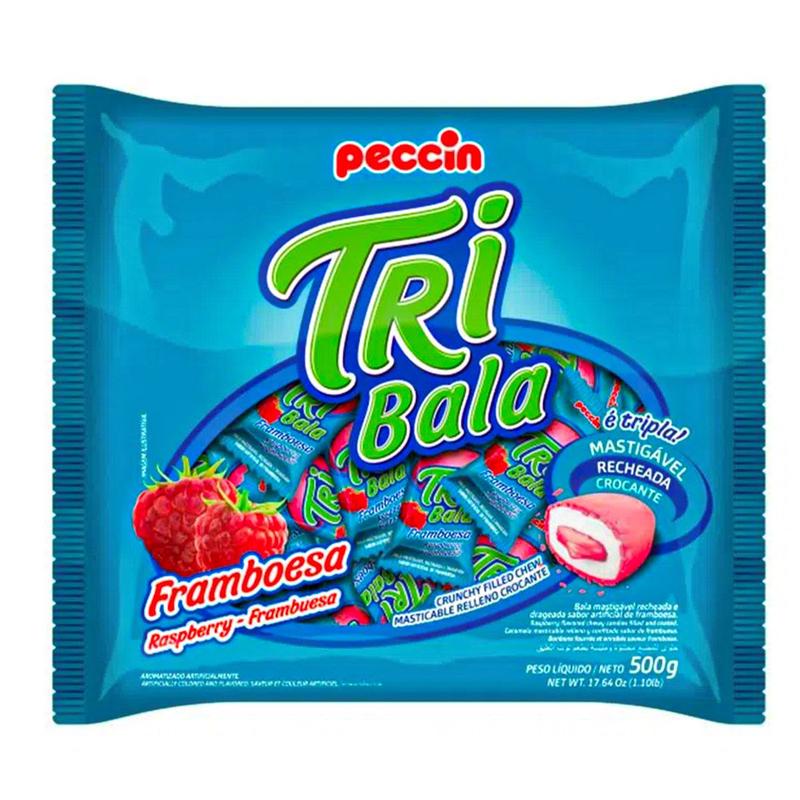 Bala Mastigável Tribala Framboesa - 500g - Peccin - Balas - Magazine Luiza