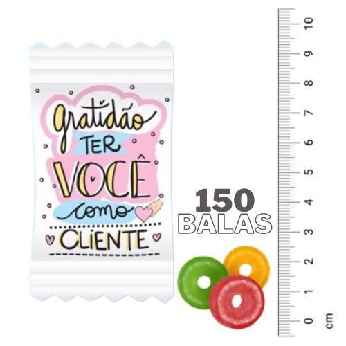 Bala Tematica - Gratidão Ter Você como Cliente - Frutmel - Balas ...