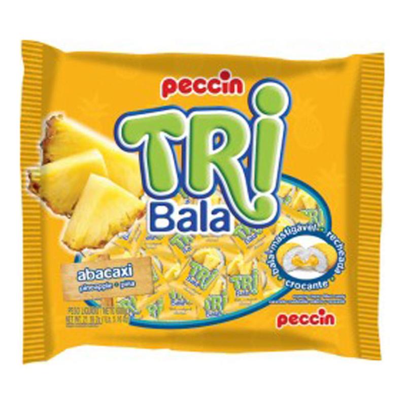 Bala Tribala Recheada Abacaxi 600g - Peccin - Balas - Magazine Luiza
