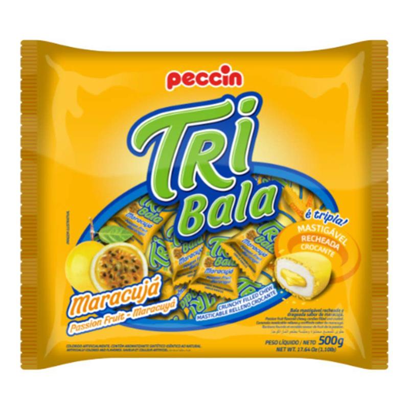 Bala Tribala Recheada Maracujá 500g - Peccin - Balas - Magazine Luiza