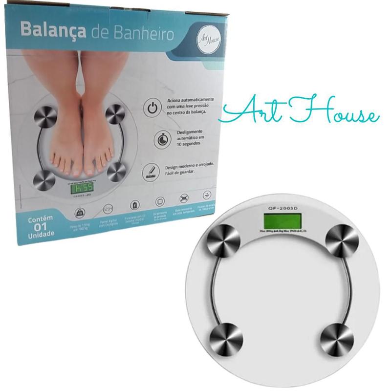 Balança Digital Banheiro Academia Vidro Temperado 180kg - Zein ...