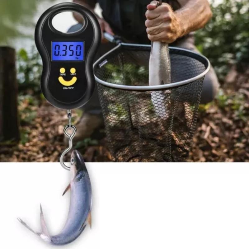 Balança Portátil Digital De Mão 10g Até 50kg Pesar Bolsa Sacola Feira ...