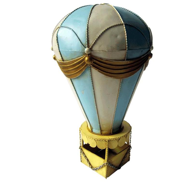 Balão ar quente 50cm miniatura metal vintage retro decorativa - TOK ...