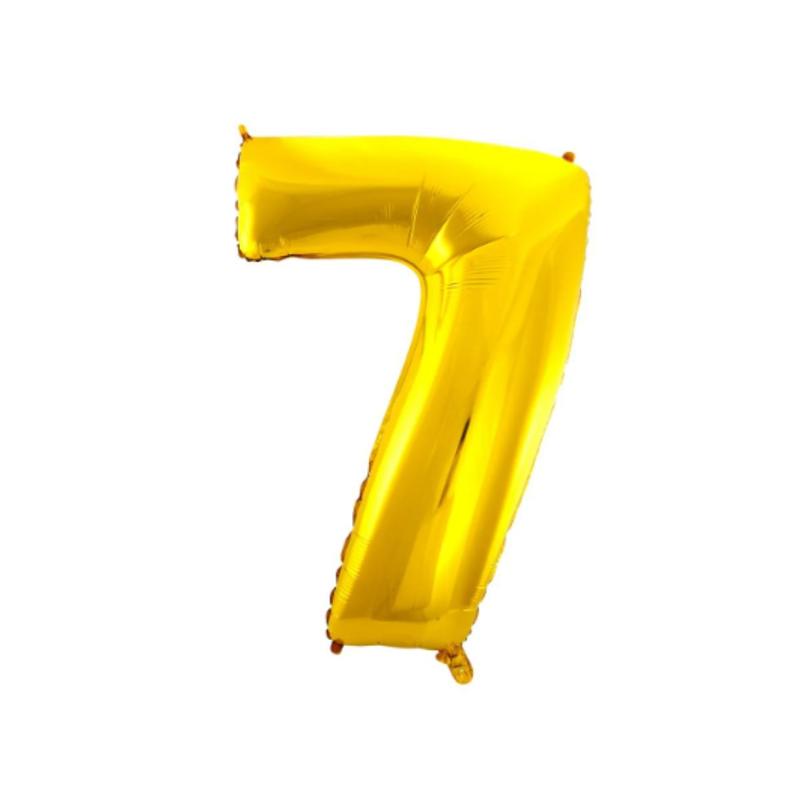 Balão de Número Metalizado Dourado Gigante - 75 cm - PartiuFesta ...