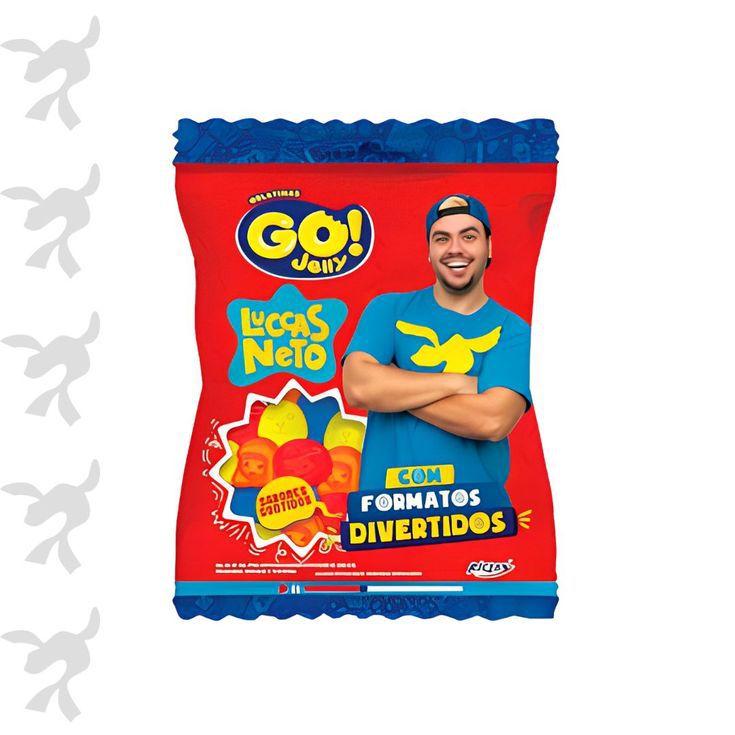 Balas coloridas luccas neto caixa 12unx70g - Go Jelly - Bala de ...