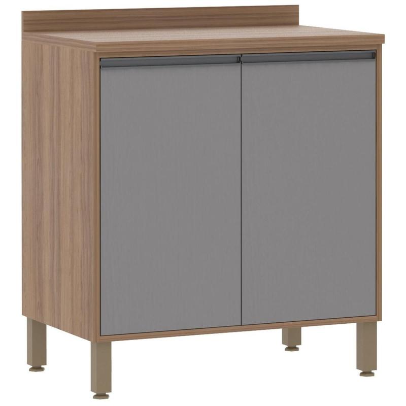Balcão de Cozinha 80cm 2 Portas Linha Isa C/Tampo - Luciane Móveis ...