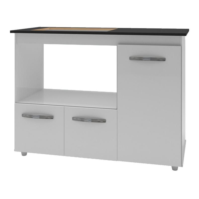 Balcão Gabinete Bancada Móvel Cozinha Fogão Cooktop 4 bocas e Forno ...