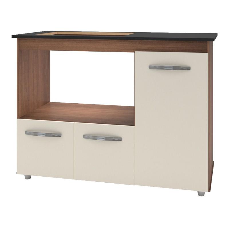 Balcão Gabinete Bancada Móvel Cozinha Fogão Cooktop 4 bocas e Forno ...