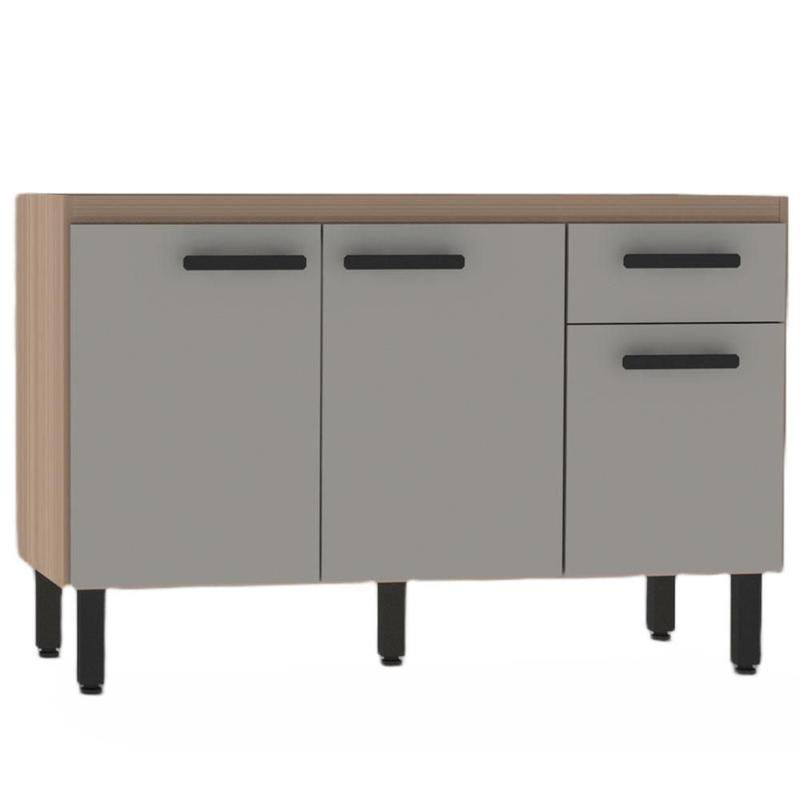 Balcão para Pia Jaeli Emmy, Nogal e Dali, 3 Portas, 120 cm - Outros ...