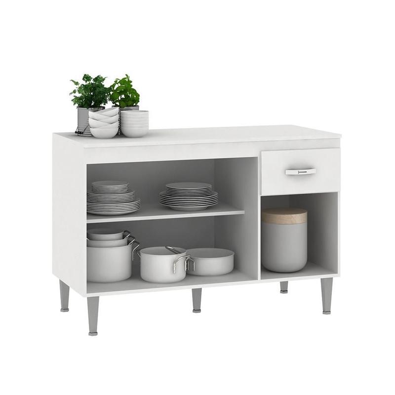 Balcão Pia 3P 1G Ref Bp05 com Tampo - Fellicci - Branco - Outros Móveis - Magazine Luiza