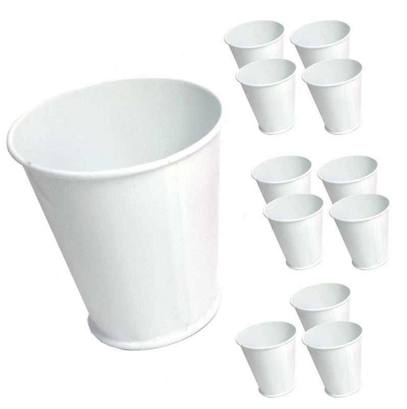 Balde Cachepot de Metal Para Mesa Festa Evento 15 Anos Mini Branco Kit Com 24 - ABMIDIA ...