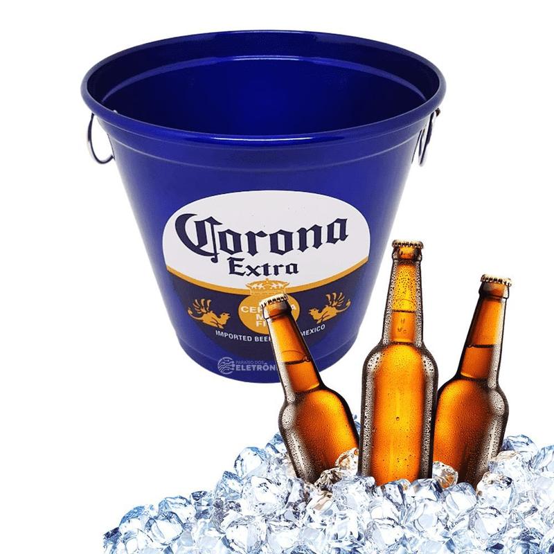 Balde De Gelo Champanhe Cerveja Vinho Em Alumínio Comporta Bebidas Lata ...