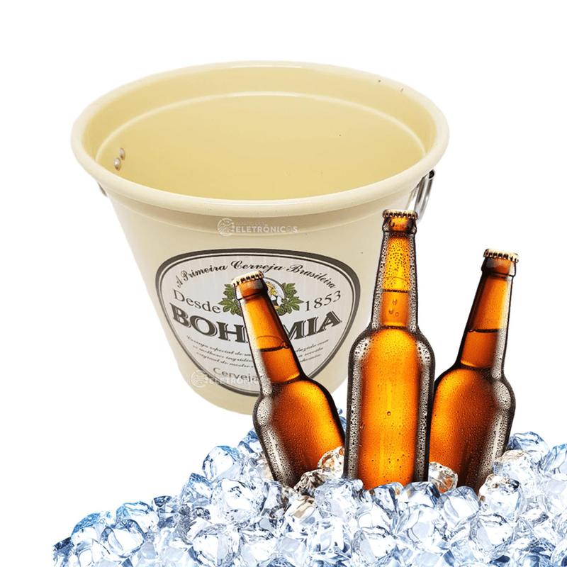 Balde De Gelo Champanhe Cerveja Vinho Em Alumínio Comporta Bebidas Lata ...