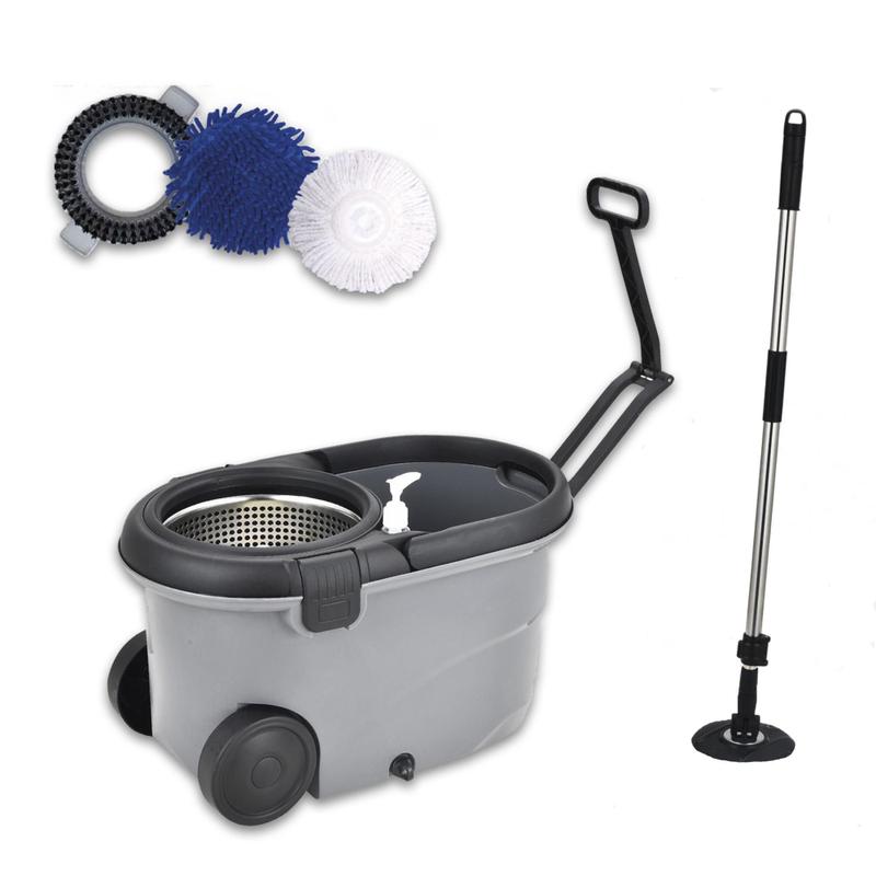 Balde Perfect Mop Move Inox Rodinhas 3 Refis E Cabo 1,60 Mts - Mop ...