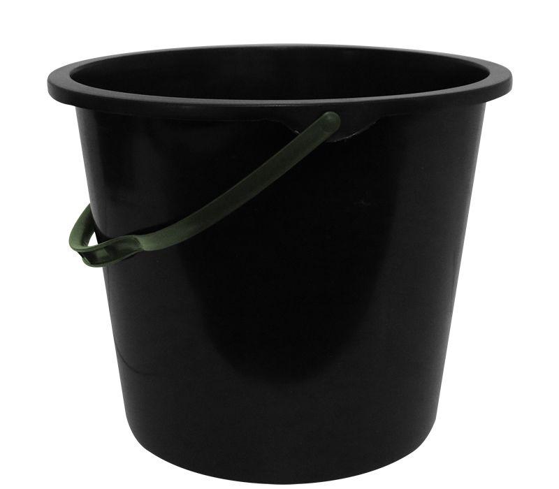 Balde Plástico 12 litros alça de Plastico Reforçado Preto - MOLDE MINAS ...
