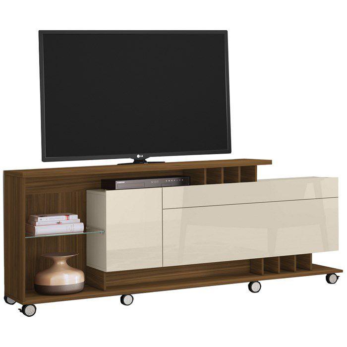 Bancada Rack TV 55 Polegadas 1005103 Carvalho Nobre Off White MBL ...