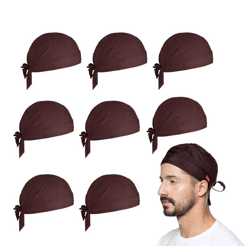 Bandana Marrom Chef de Cozinha Touca Unissex Ajustavel 10un - DU CHEF ...