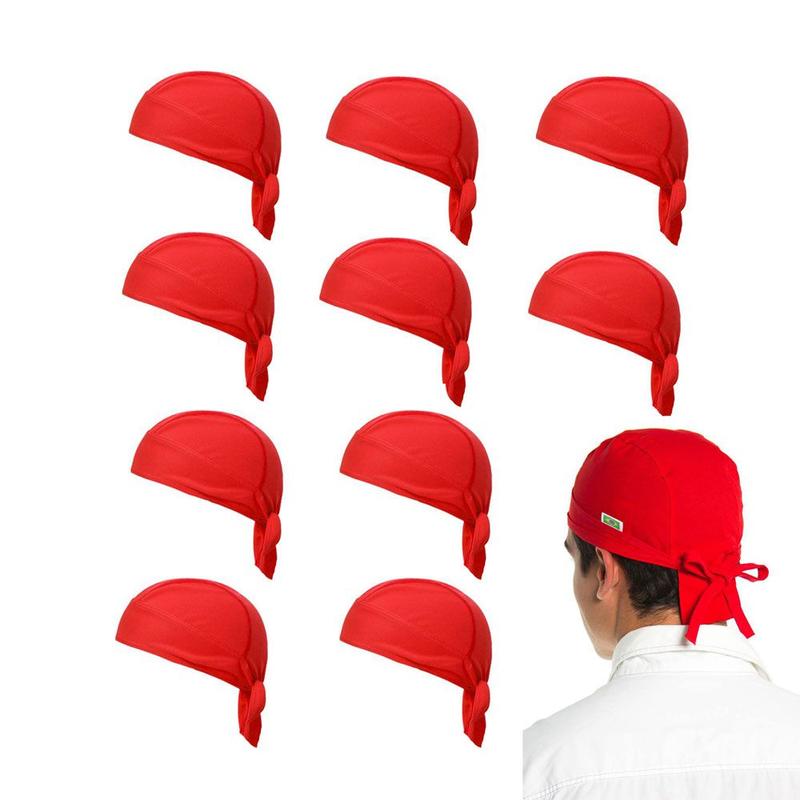 Bandana Vermelha Chef Cozinha Touca Unissex Ajustavel 10un - DU CHEF ...