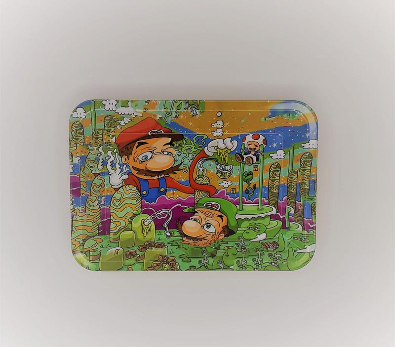 Bandeja de Metal rolling tray Desenho animado - Família cogumelo ...