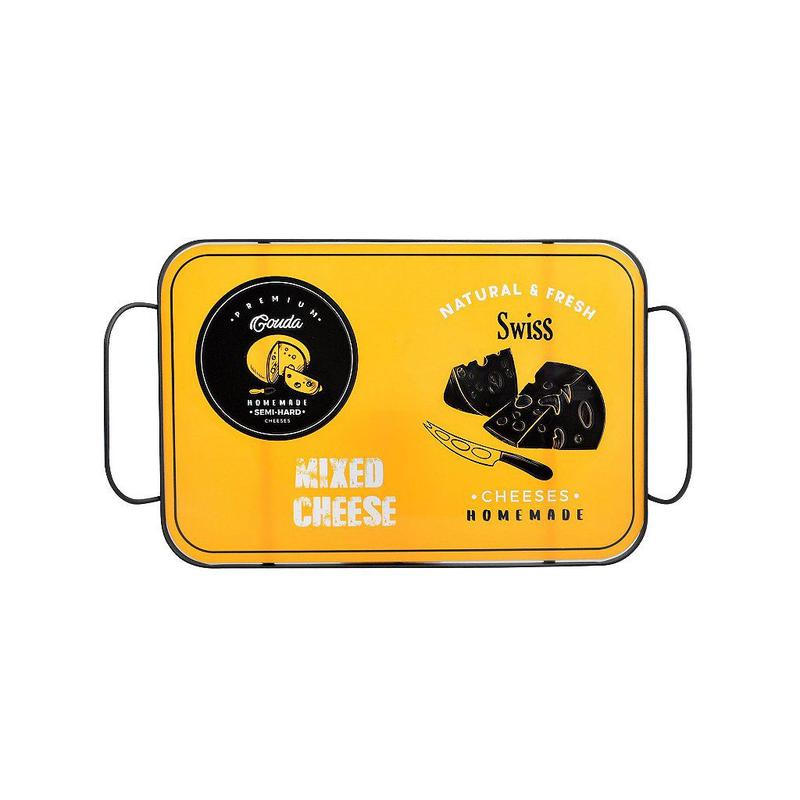 Bandeja Retangular de Vidro e Ferro Cheese 46 cm - DG Nacional ...