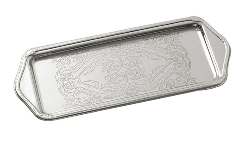 Bandeja Retangular em Inox - Pantheon Cód: 100 - Bandejas - Magazine Luiza