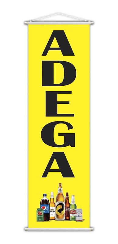 Banner Adega Cerveja Vinho Bebidas Bar Serviço Lona 100x30cm - Plimshop ...