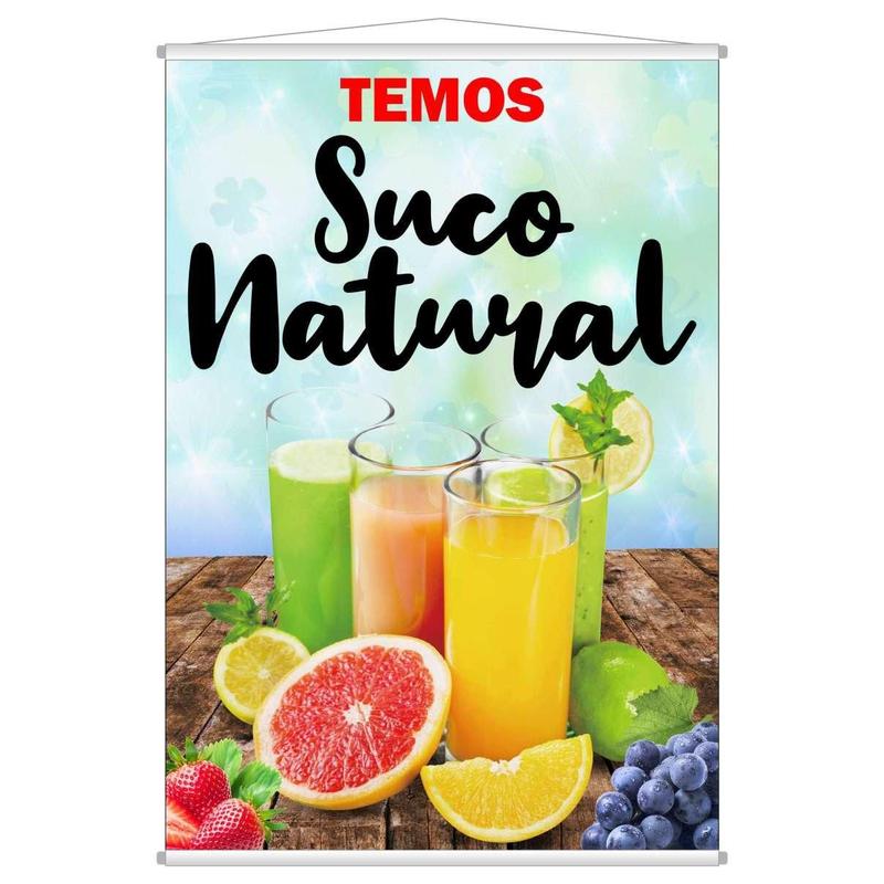 Banner Temos Suco Natural 100X70Cm - Layke - Decoração Criativa ...