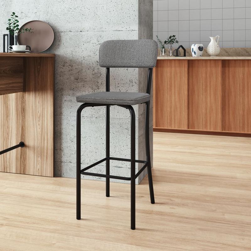 Banqueta Alta 73cm de altura do assento e encosto multilaminado PB24 ...