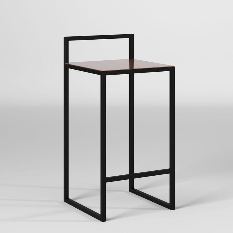 Banqueta De Metal Design Escandinavo Industrial Stelar Preta - E-LED ...