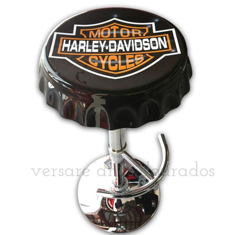Banqueta Giratória Tampa De Garrafa Harley Davidson Motor Cycle ...