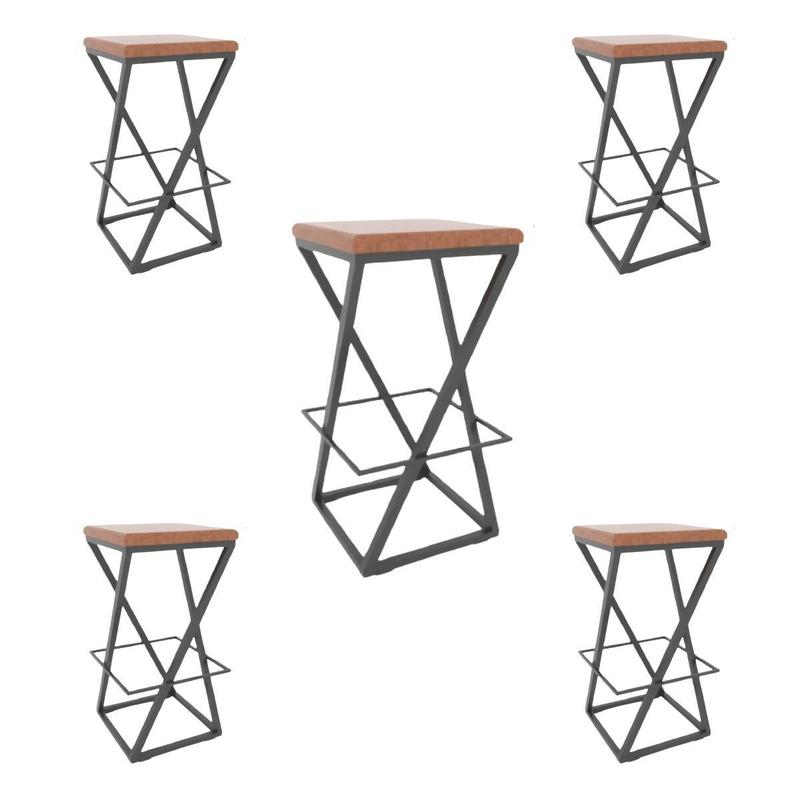 Banqueta Perna Trançada Kit C/5 HP-00562G - Equiflex - Banqueta para ...