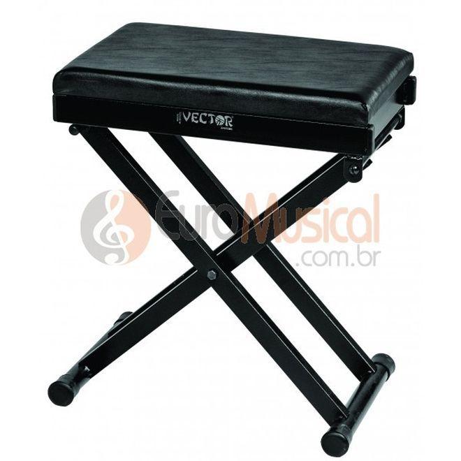 Banqueta Vector BQ-150 dobrável c/ X Duplo e compartimento para objetos ...