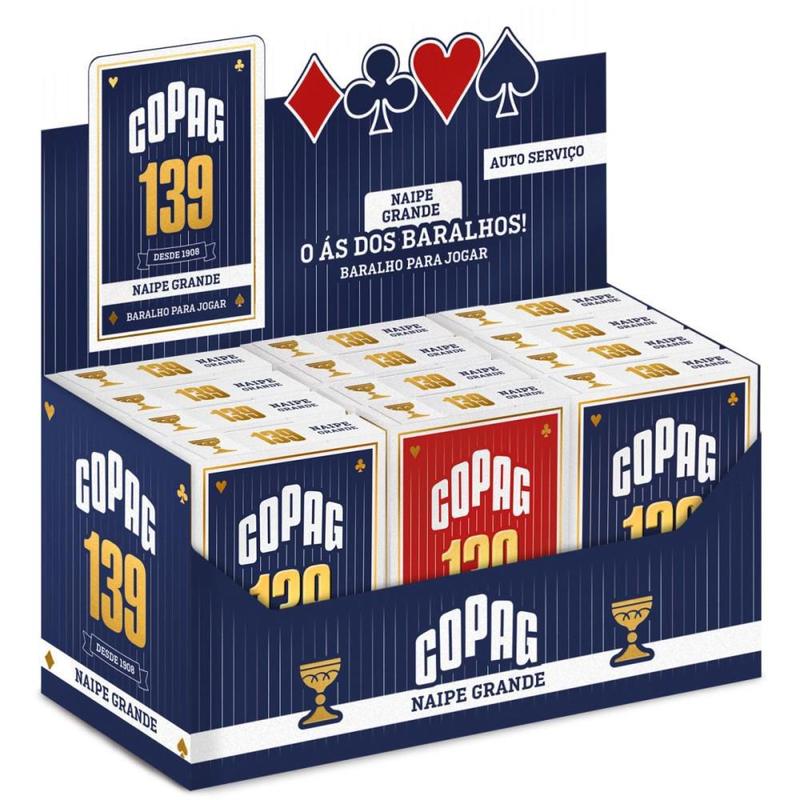 Baralho 139 couche 290g naipe grande caixa fechada - COPAG - Baralho ...