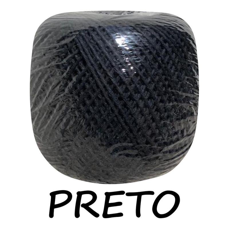 Barbante Para Crochê Preto N 6 Fios Bocazul 100% Algodão - Barbante ...