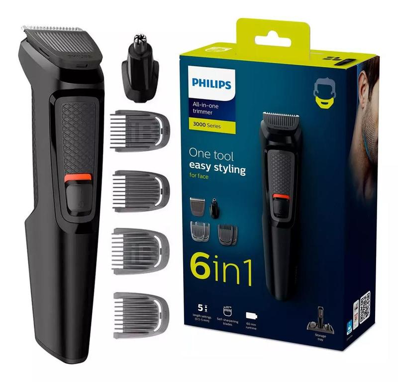 Barbeador Elétrico Philips Aparador de Pelos MG3711 Multigroom 6 em1 ...