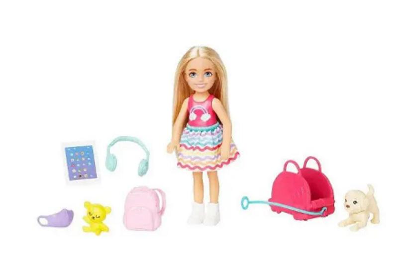 Barbie Family Chelsea Pronta para Viajar HJY17 - Mattel - Boneca Barbie ...