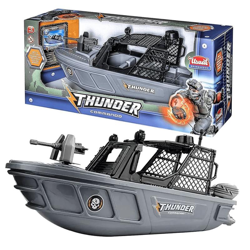 Barco de Ação e Combate Militar Thunder Commando Cinza - USUAL ...