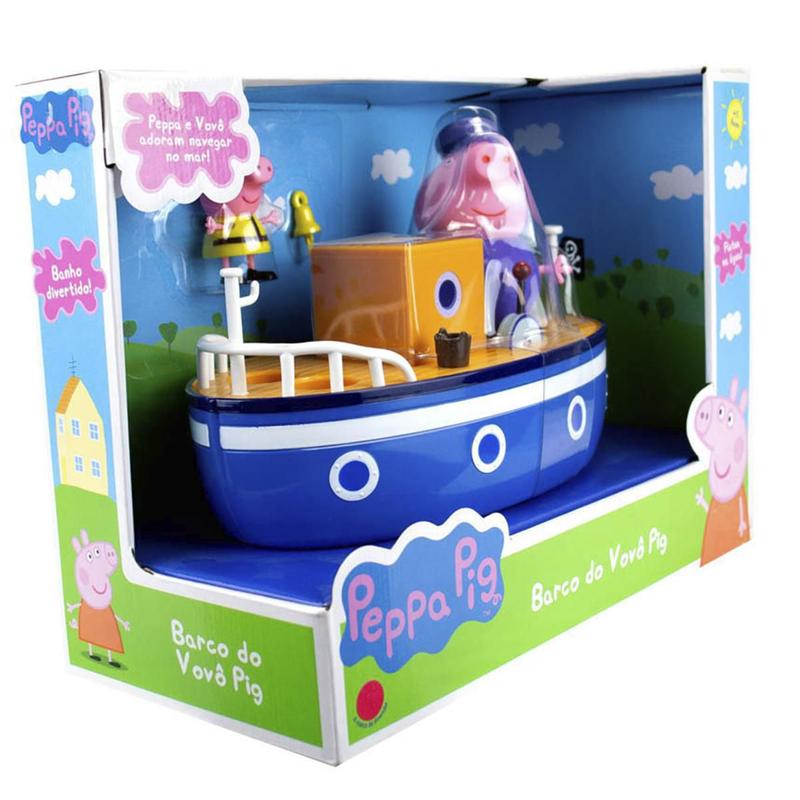 Barco Do Vovô Pig Peppa Pig 2 Bonecos - Flutua Na Água - Barco, Navio e ...