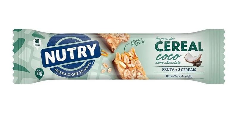 Barra Cereal Nutry Sabor Coco Com Chocolate 22g - Barra de Cereal - Magazine Luiza