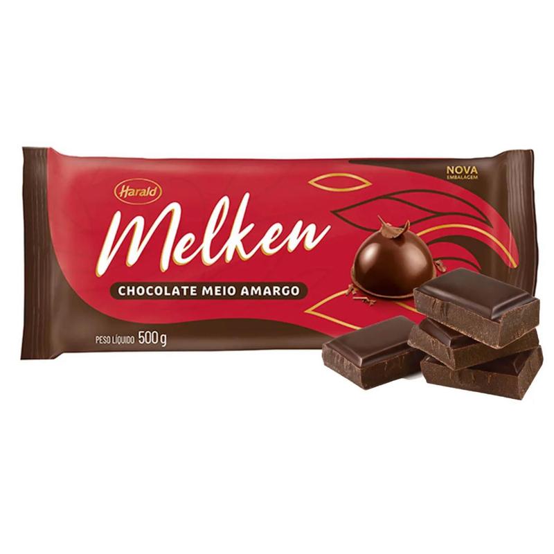 Barra Chocolate Meio Amargo 500g Melken Harald - Herald - Chocolate ...
