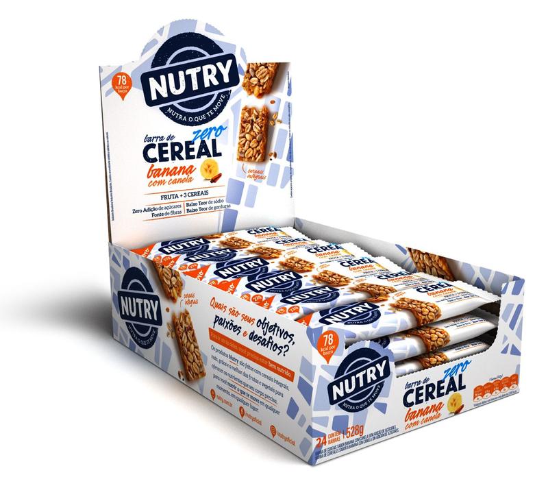 Barra De Cereais Nutry Zero Caixa C/24 Nutrimental - Barra de Cereal ...