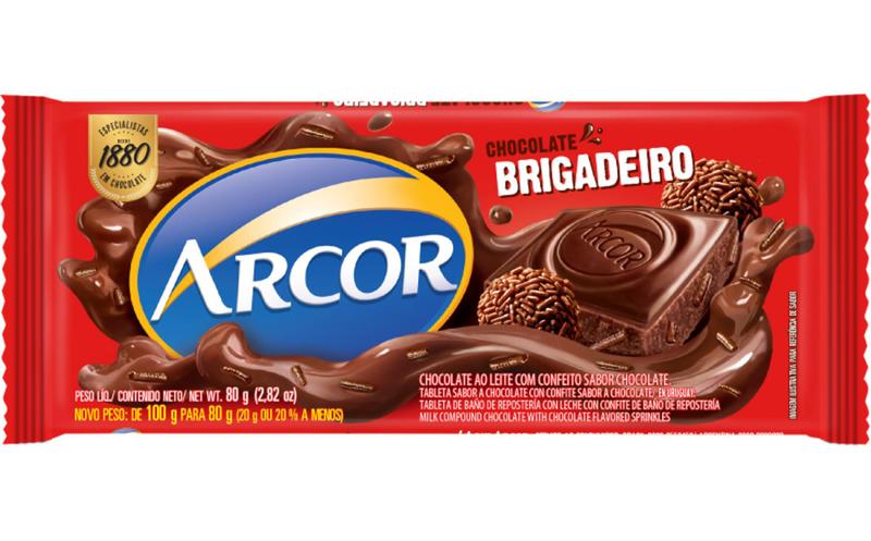Barra de chocolate brigadeiro arcor. 80 gramas - Arcor - Chocolate ...