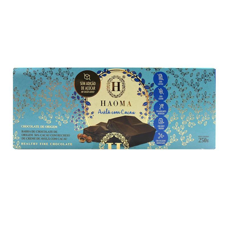 Barra de Chocolate de Avelã com Cacau Haoma 250g - Chocolate / Barra de ...