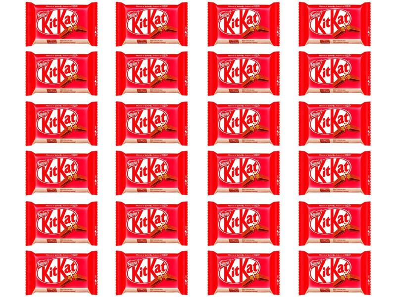 Barra de Chocolate Kit Kat ao Leite 41,5g - 24 Unidades Nestlé - Kit ...