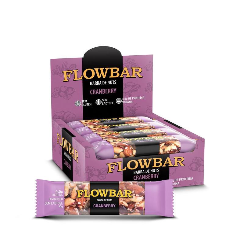 Barra de nuts cranberry flowbar display 12 x 30 g - Barra de Cereal ...
