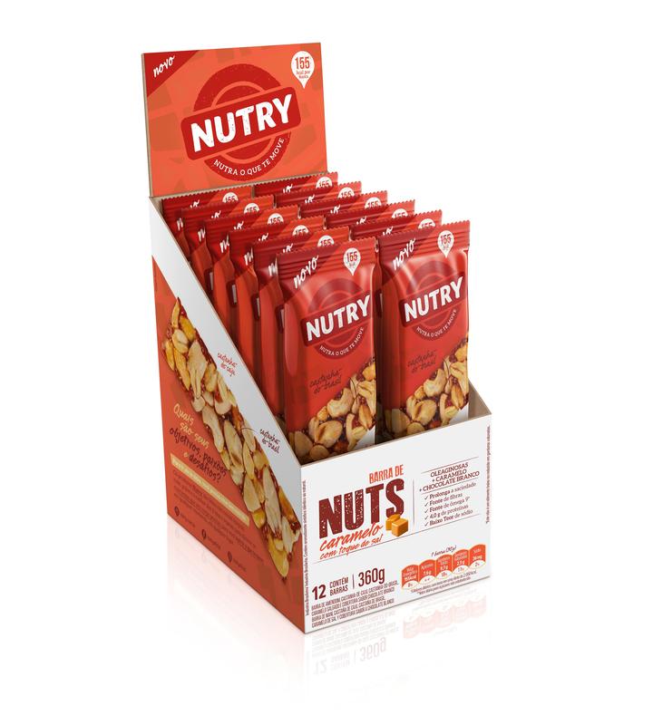 Barra De Nuts Nutry Cx C/12un Nutrimental - Escolha Sabores - Barra de ...