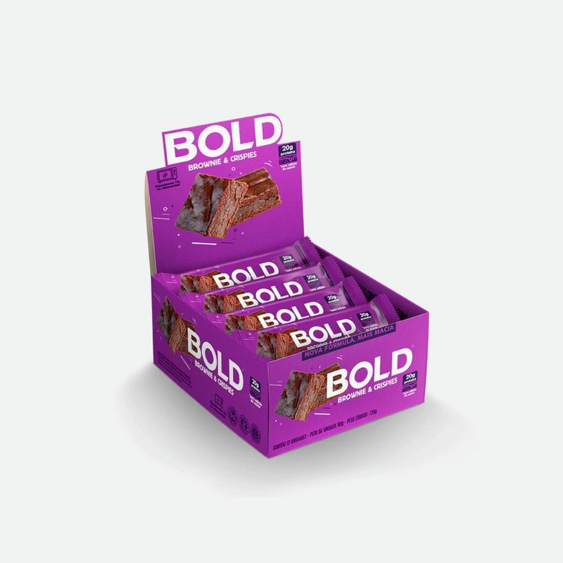 Barra de proteina bold brownie and crispies 12un - Barra de Proteína ...