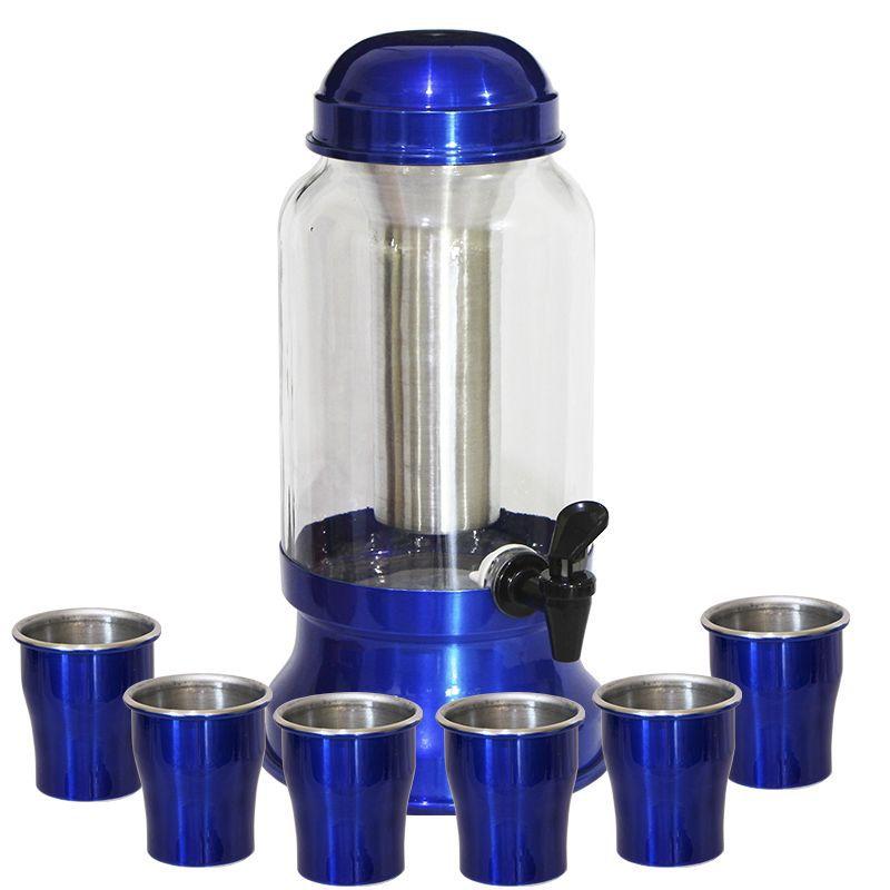 Barrica Suqueira 3,2 Lt com Copos e Porta Gelo - Azul - Gastrobel ...